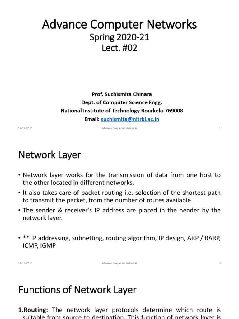 ACN - Lect 02 | PDF | Port (Computer Networking) | Computer Network