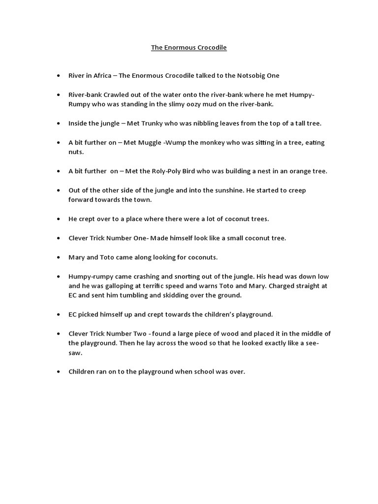 Mary and the Enormous Crocodile | PDF