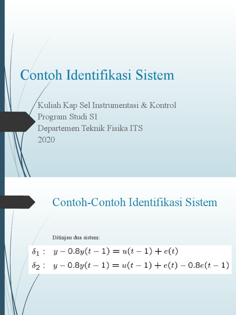 Identifikasi Sistem: Metode dan Analisis | PDF | Metode & Bahan Ajar ...