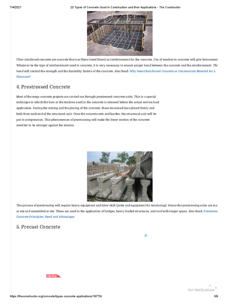 003 Concrete Used in Construction and Their Applications | PDF ...