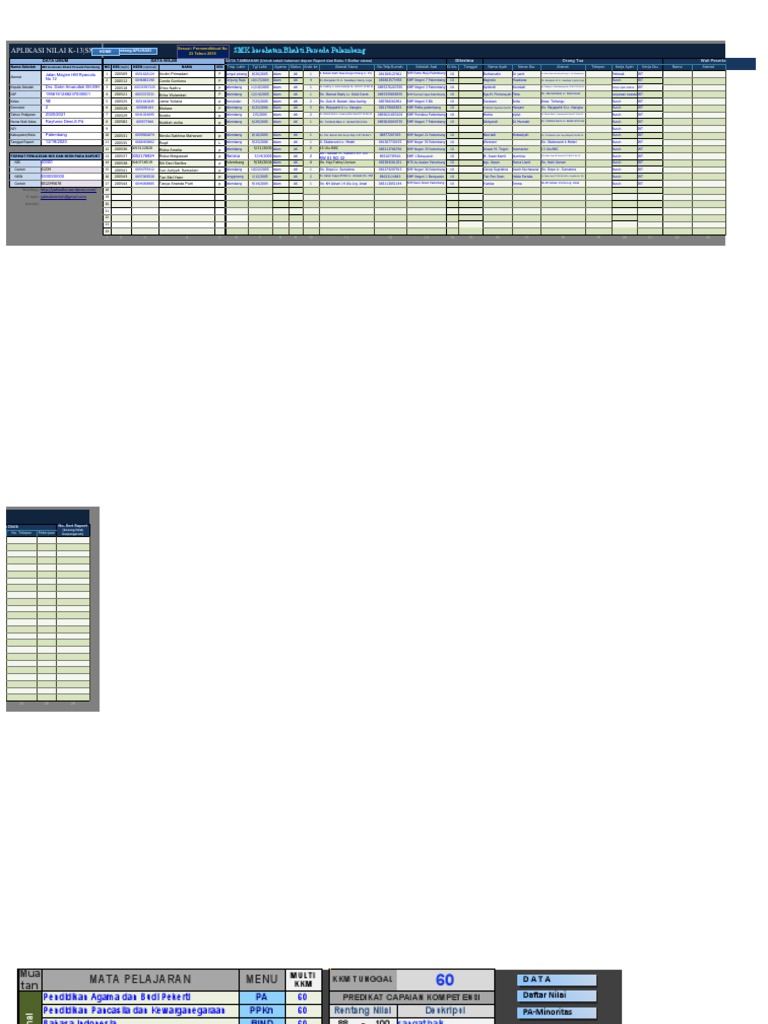 Raport k13 Kelas X PU B BHS, Indonesia | PDF