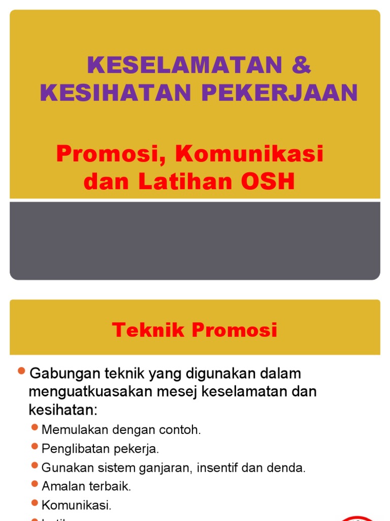 05 - Osh Promotion, Training and Communication | PDF