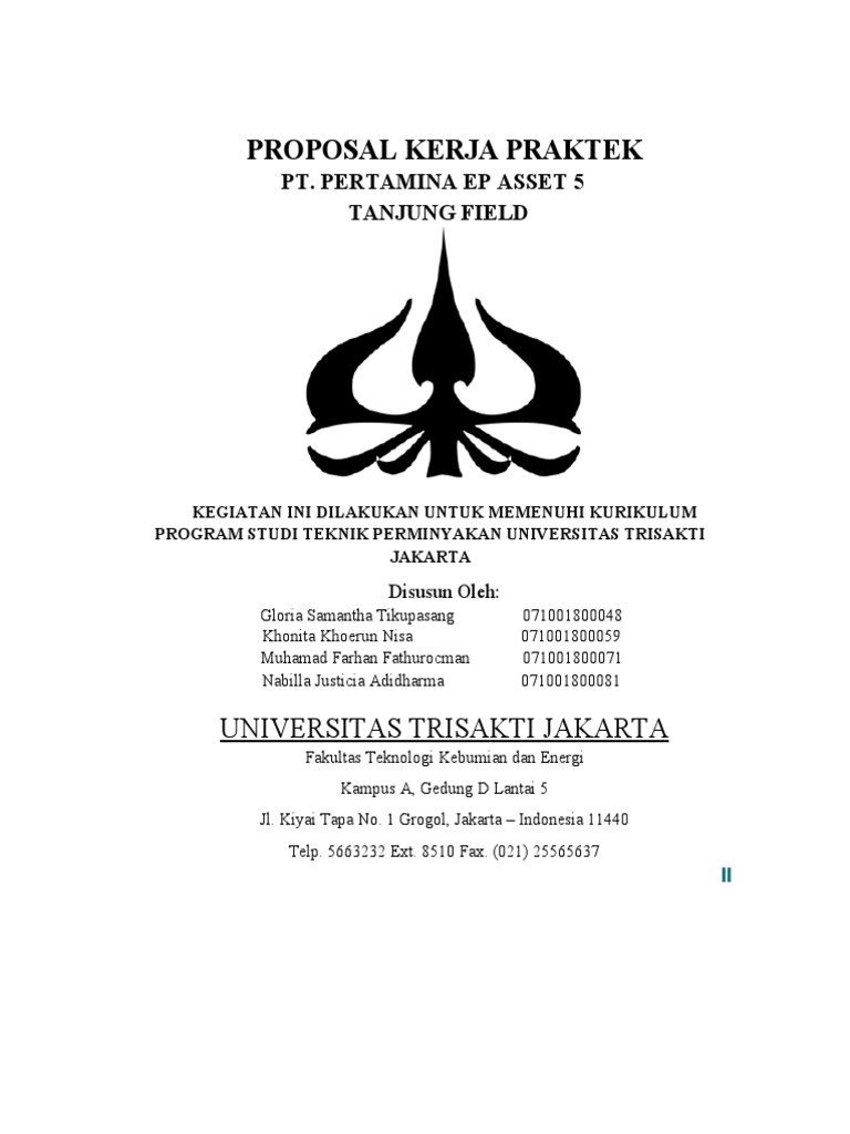 Proposal KP PT - Pertamina Ep Asset 5 Tanjung Field | PDF
