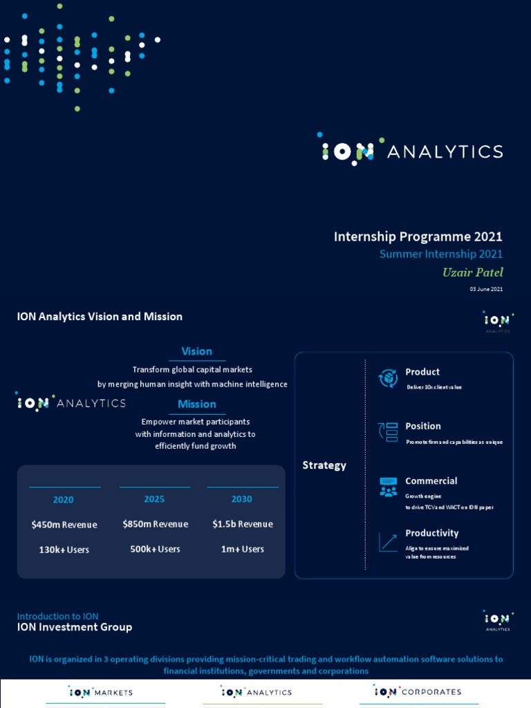 ION Analytics Internship 2021 | PDF | Analytics | Investment Banking