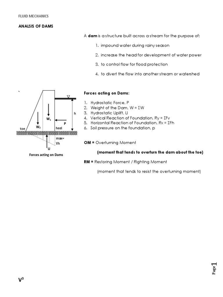 Chapter 4. Analysis of Dams | PDF | Dam | Chemical Engineering