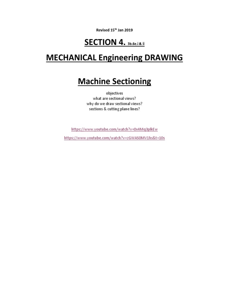 Machine & Assembly Sectioning Exercises 16th Jan 2019 | PDF | Screw ...