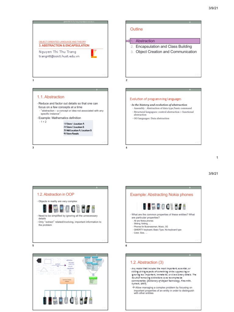 03-Abstraction & Encapsulation | PDF | Constructor (Object Oriented ...