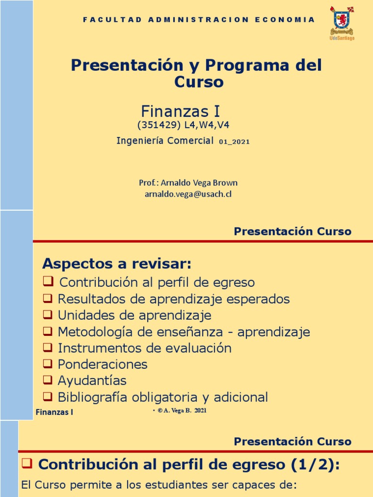 Presentacion cursoFINANZAS 1 Ingeco 01 2021 | PDF | Capital de trabajo | Contabilidad financiera