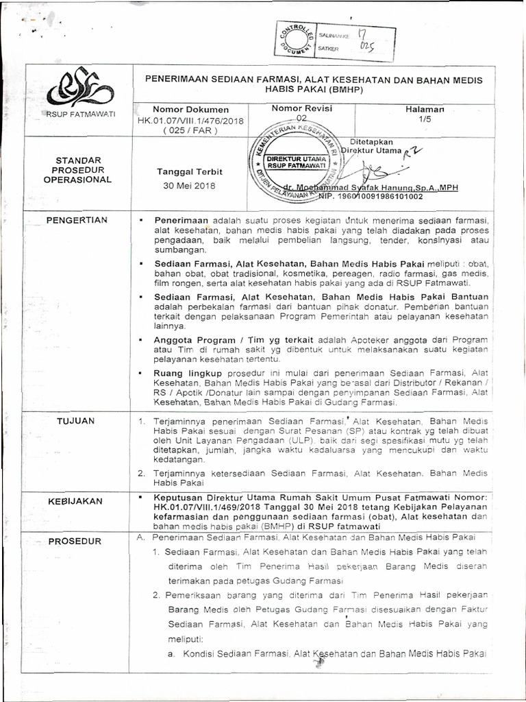 Penerimaan Gudang Farmasi Pdf