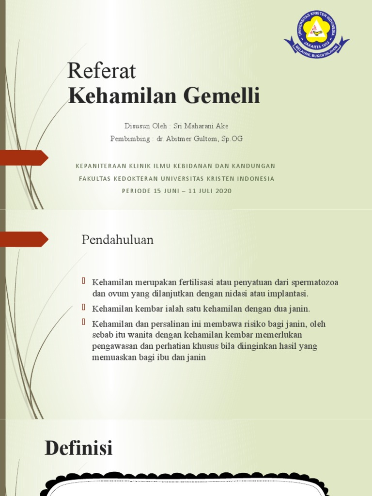 Kehamilan Gemelli | PDF