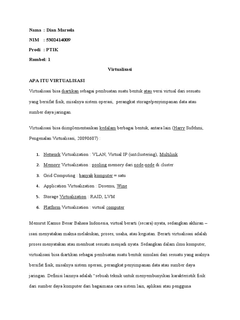 Virtualisasi | PDF