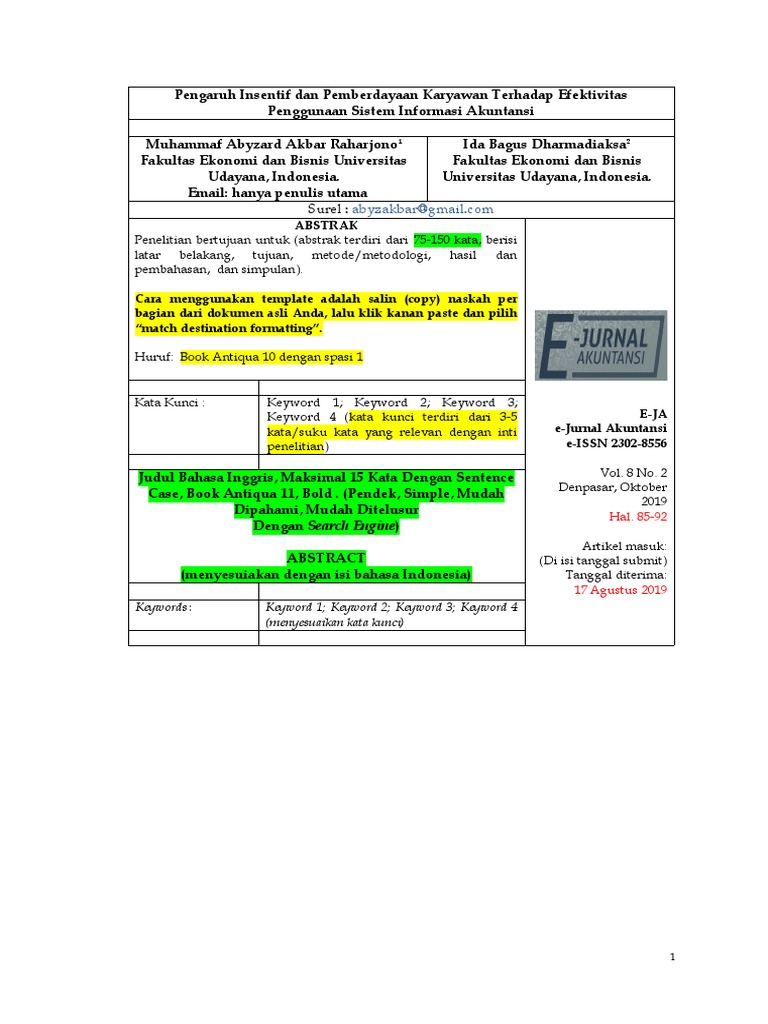 Draf EJA Example | PDF