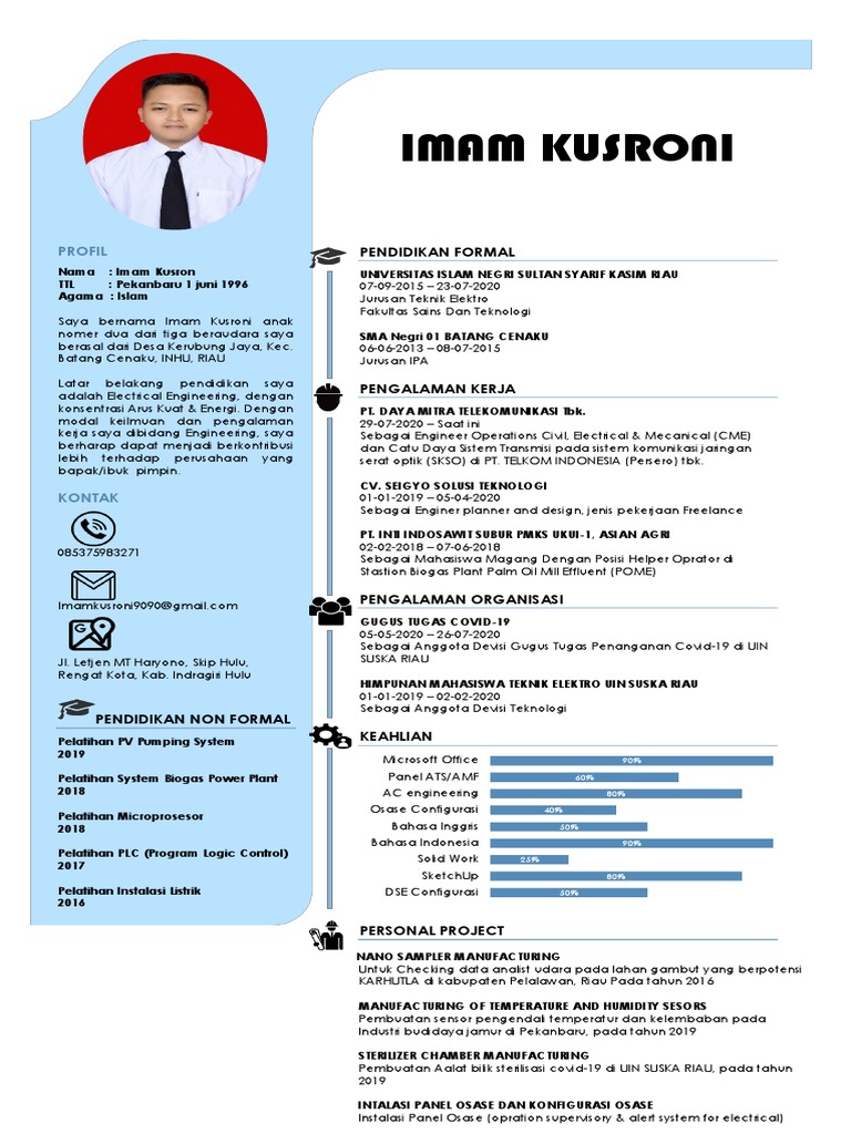 CV Imam Kusroni | PDF