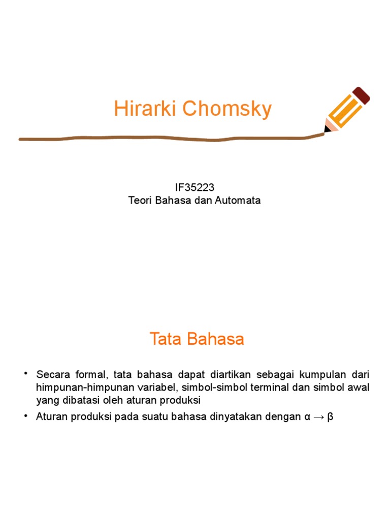 Hirarki Chomsky dalam Tata Bahasa | PDF