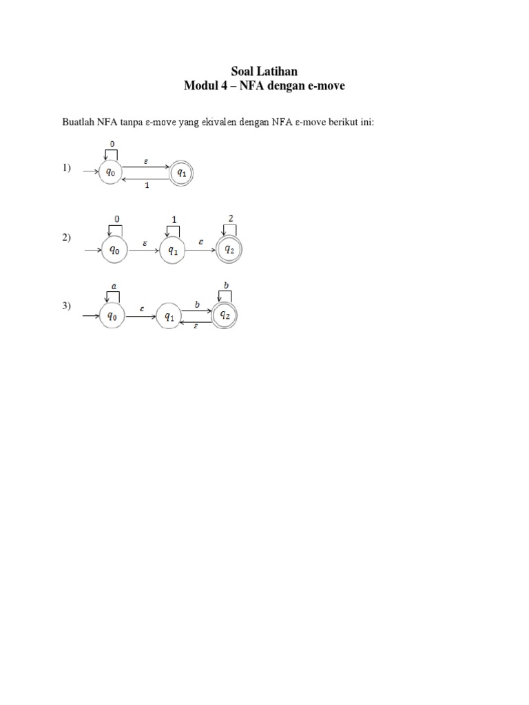 4-NFA Dengan E-Move (Soal Latihan) | PDF