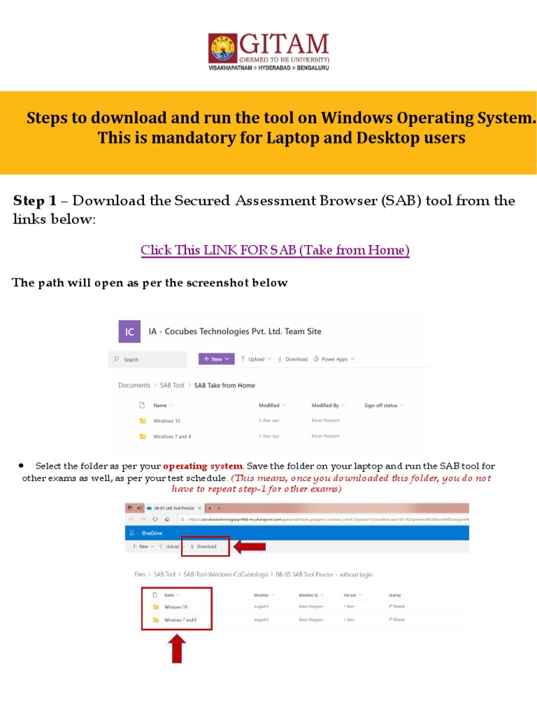 Download and Run SAB Tool on Windows | PDF | Microsoft Windows | Windows 10