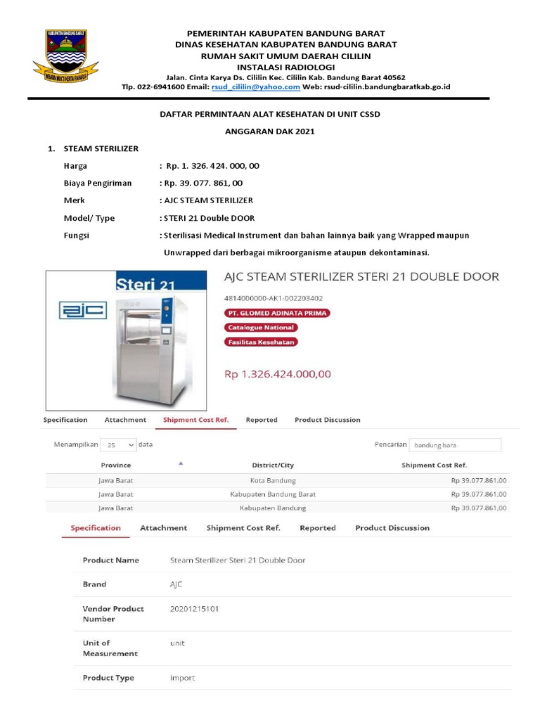 Pengajuan Dak CSSD 2021 | PDF