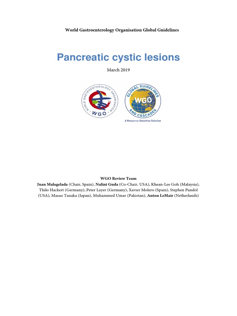 Pancreatic Cystic Lesions English 2019 | PDF | Pancreatic Cancer ...