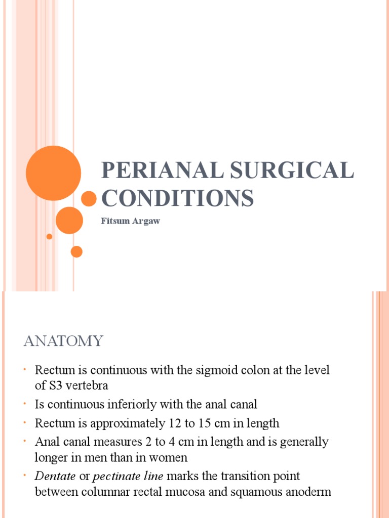 Anatomy, Presentations, and Management of Common Perianal Conditions ...