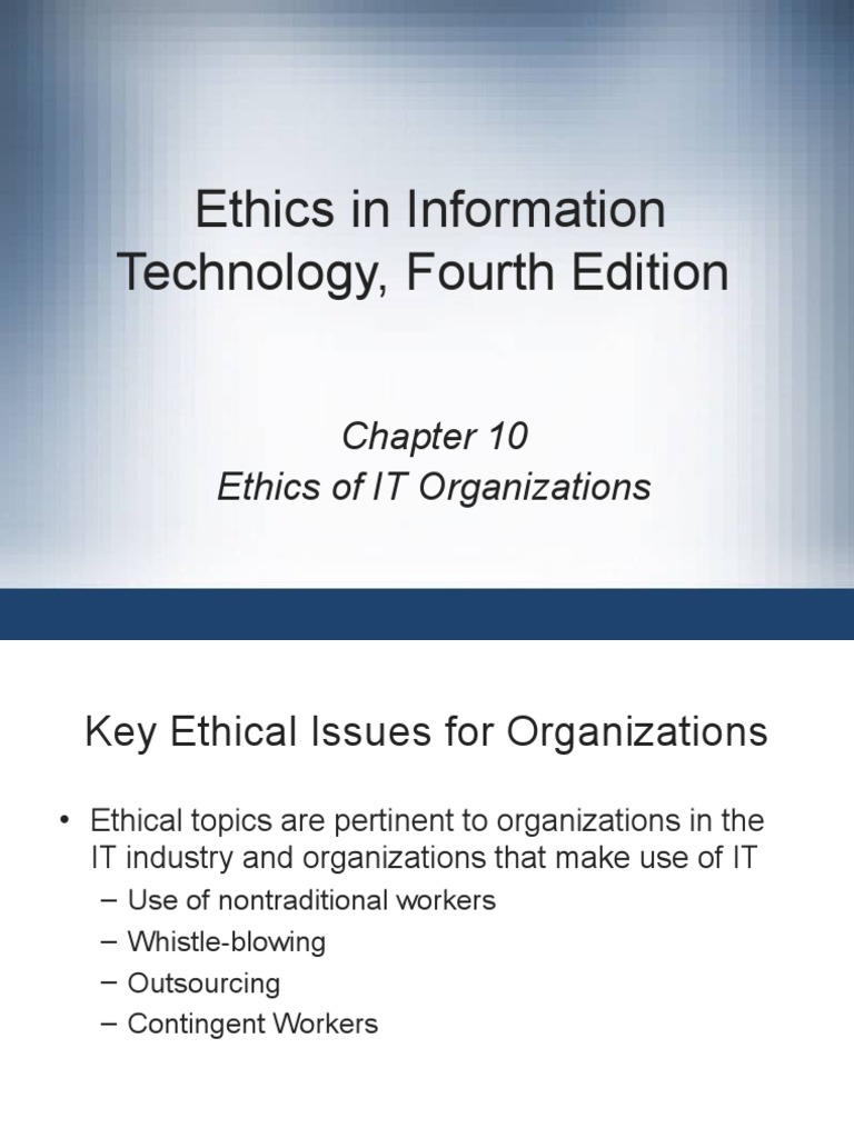 Ethics in Information Technology, Fourth Edition: Ethics of IT ...