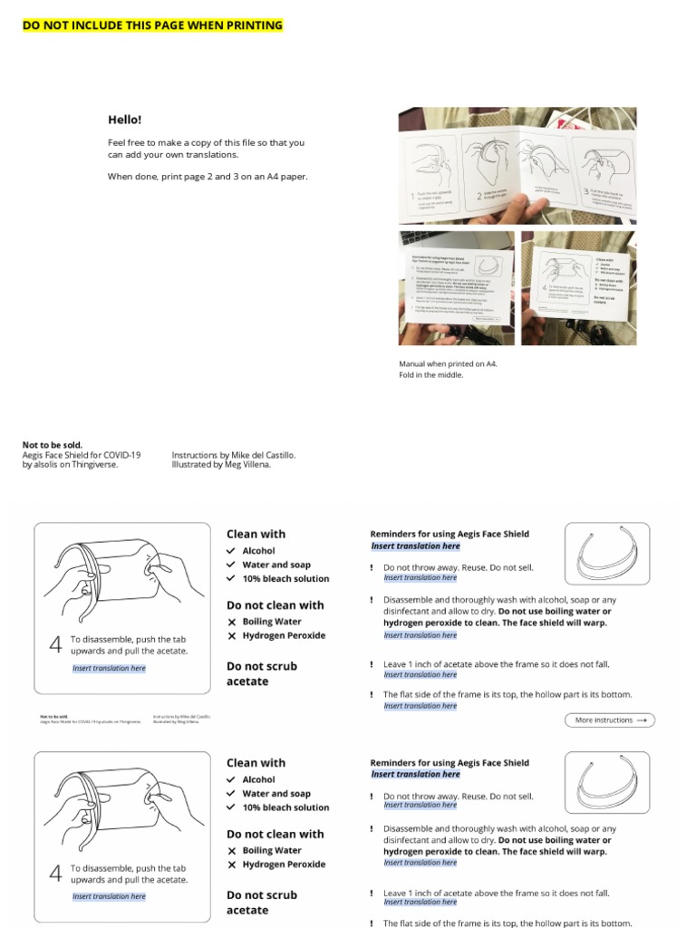 Face Shield Manual | PDF