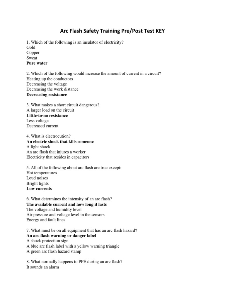 Pre Post Test Answers | PDF