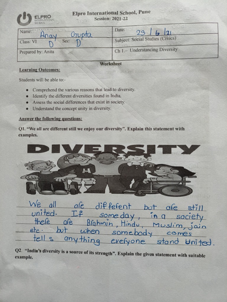 Anay Gupta - Civics ch1 | PDF | Human Nature | Cognition