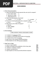 CLASS 3 COMPUTER - Worksheet 3.0 | PDF | Graphical User Interfaces | Icon (Computing)
