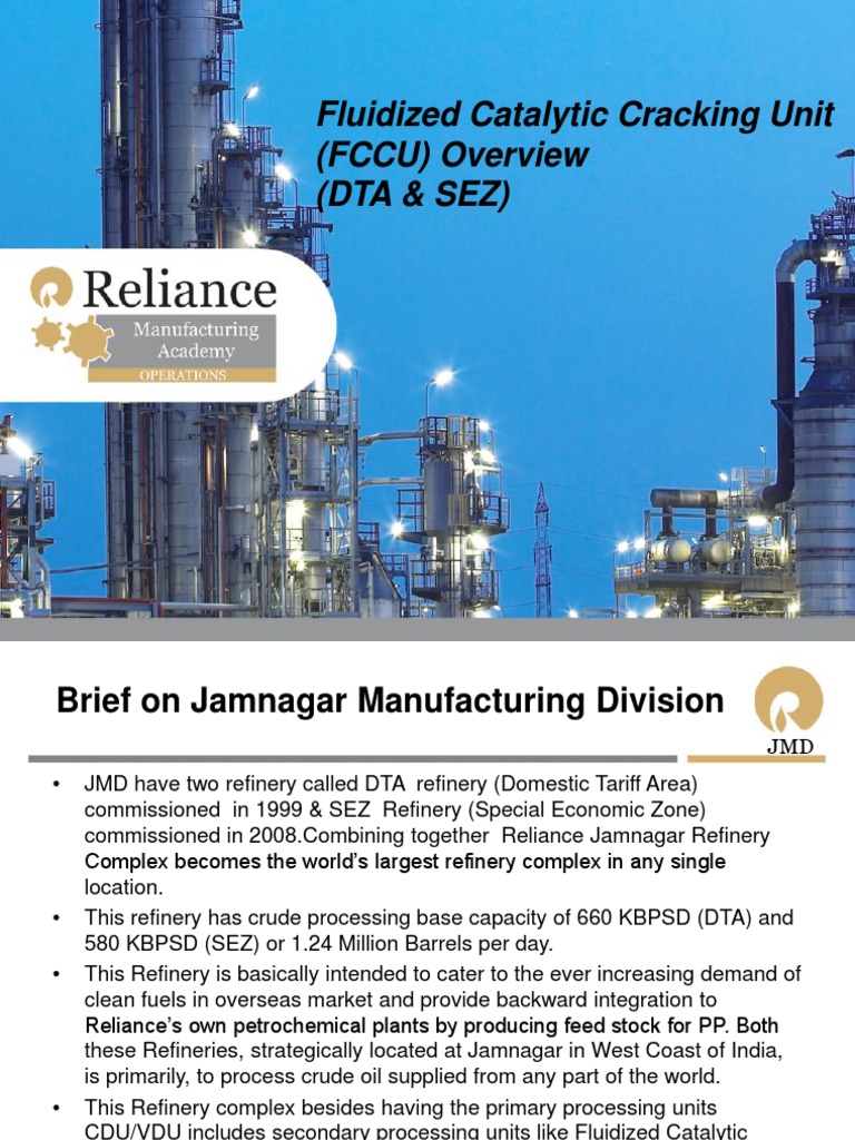 Fluidized Catalytic Cracking Unit (FCCU) Overview (Dta & Sez) | PDF | Cracking (Chemistry) | Oil ...