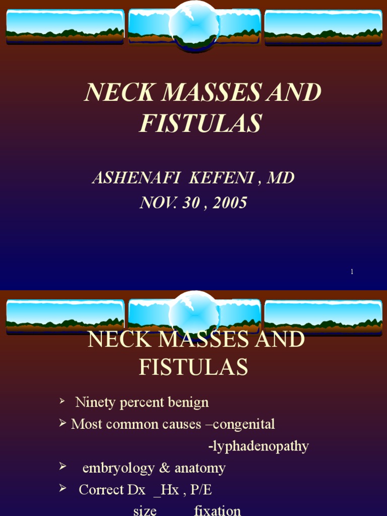 Neck Masses and Fistulas | PDF | Diseases And Disorders | Medical ...