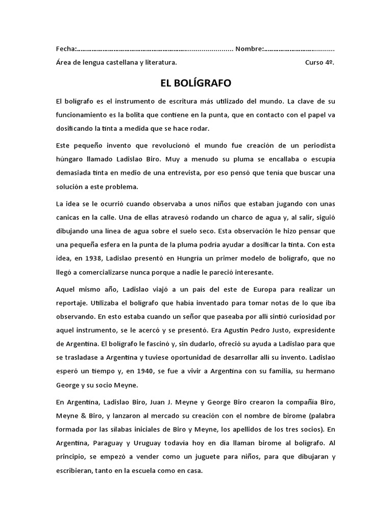 El Bolígrafo | PDF | Arte