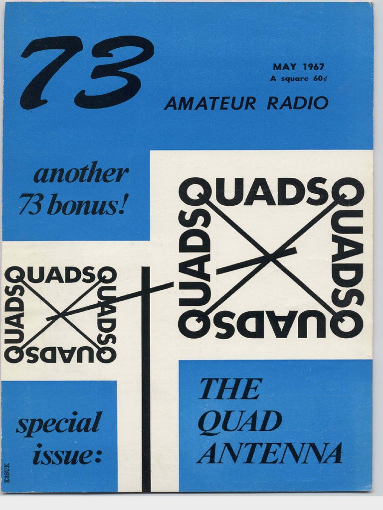 73 Magazine 1967 05 May Quads | PDF | Antenna (Radio ...