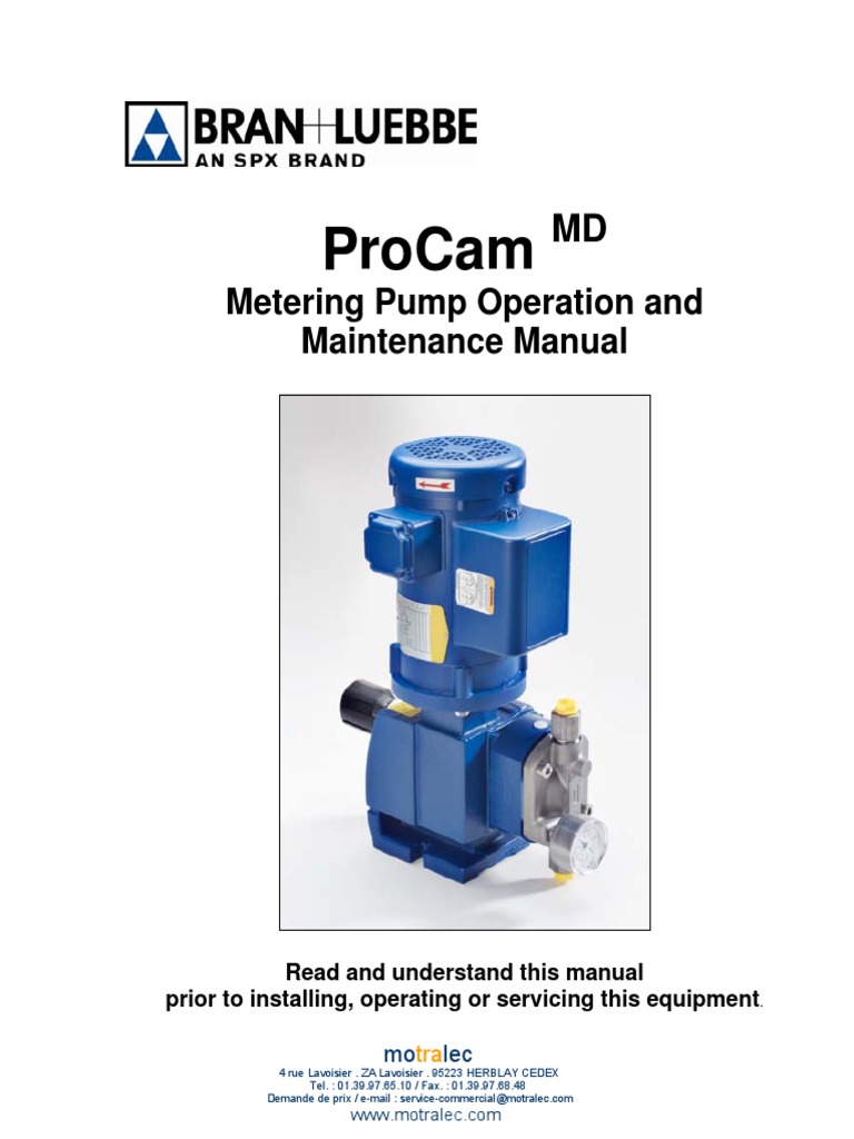 Procam: Metering Pump Operation and Maintenance Manual | PDF | Pump | Valve