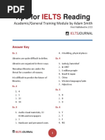 IELTS Reading and Listening Answer Sheet | PDF