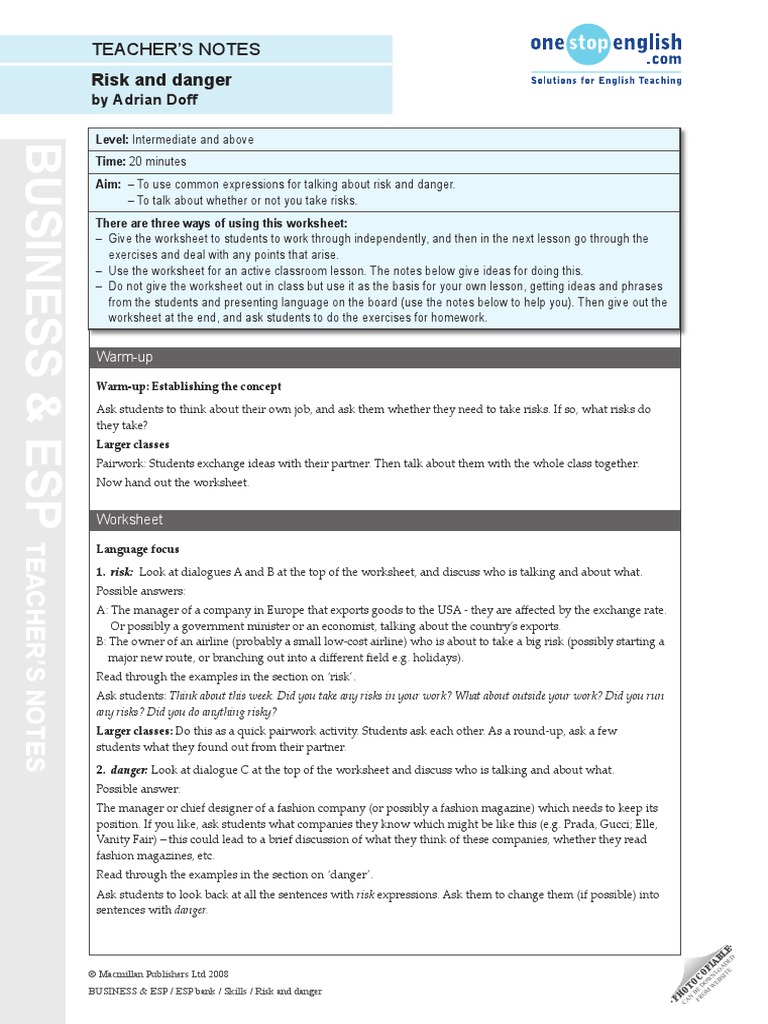 Risk and Danger | PDF | Risk | Occupational Safety And Health