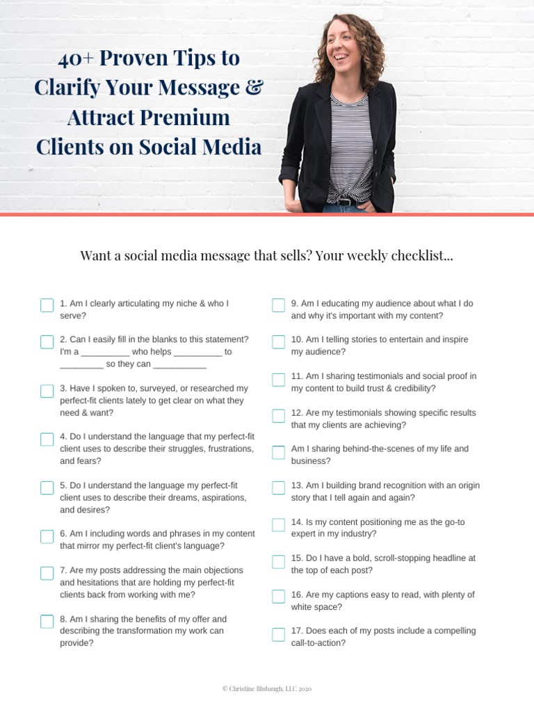 Social Post Checklist | PDF | Copywriting | Social Media
