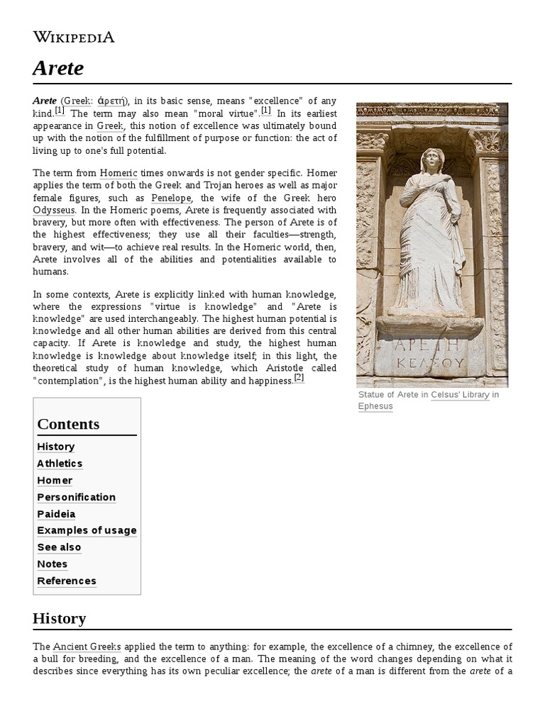 Arete | PDF | Ancient Greek Literature | Science
