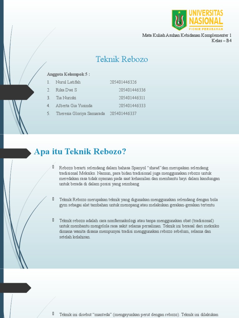 Teknik Rebozo untuk Ibu Hamil | PDF | Kesehatan Holistik | Gaya Hidup