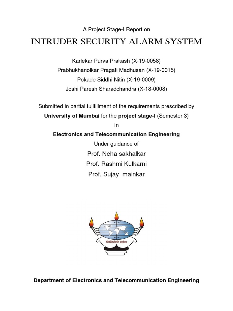 Intruder Security Alarm System Project | PDF | Electrical Network ...