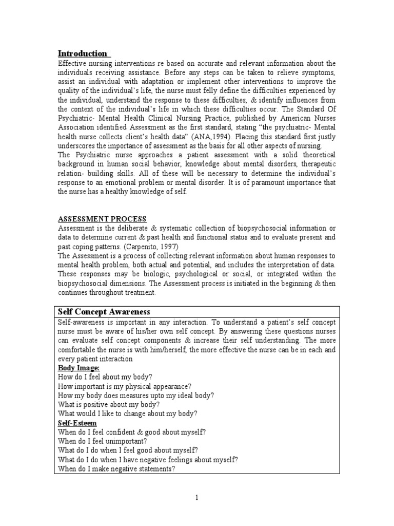 Mental Status Examination in Nursing | PDF | Psychological Evaluation ...