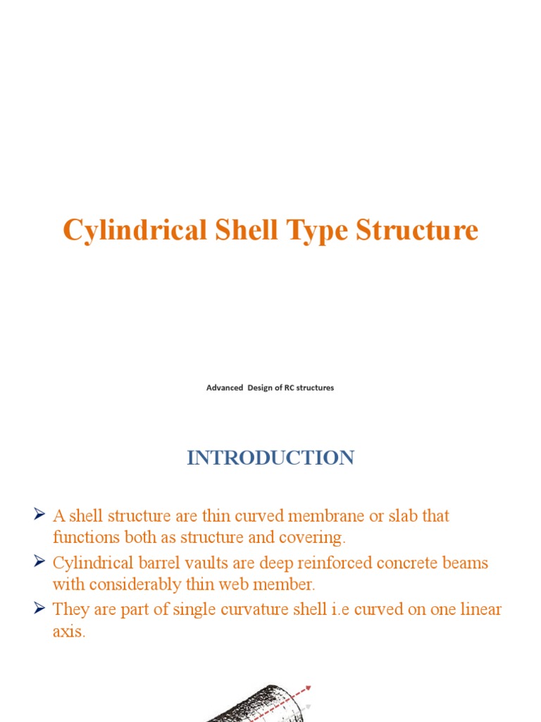 Cylindrical Shell Type Structure | PDF | Vault (Architecture) | Beam ...