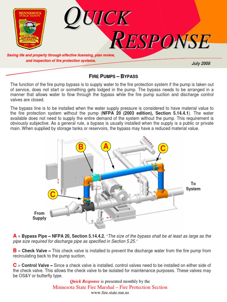 Fire Pump Bypass System Explained | PDF