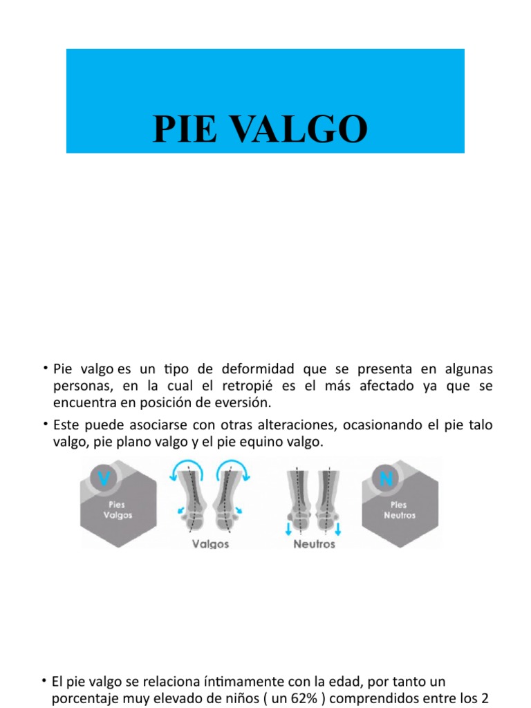 Pie Valgo en Niños: Causas y Síntomas | PDF