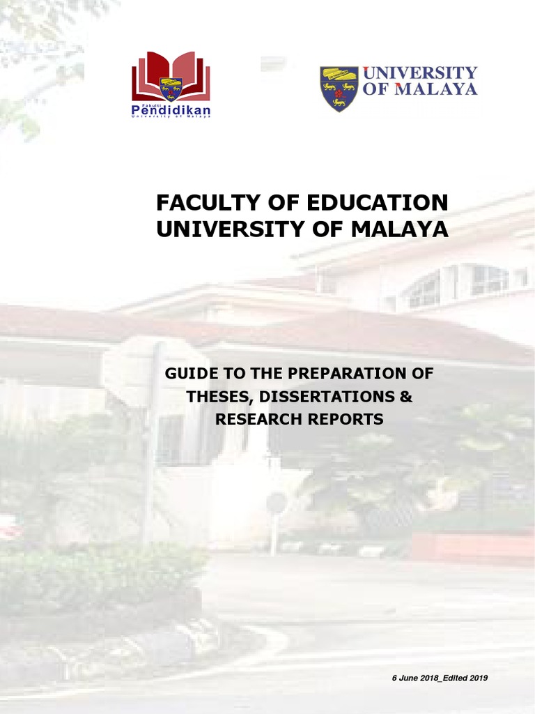 Faculty of Education University of Malaya: Guide To The Preparation of ...