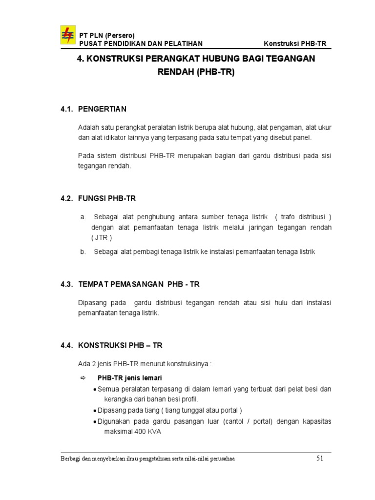 Konstruksi PHB-TR | PDF