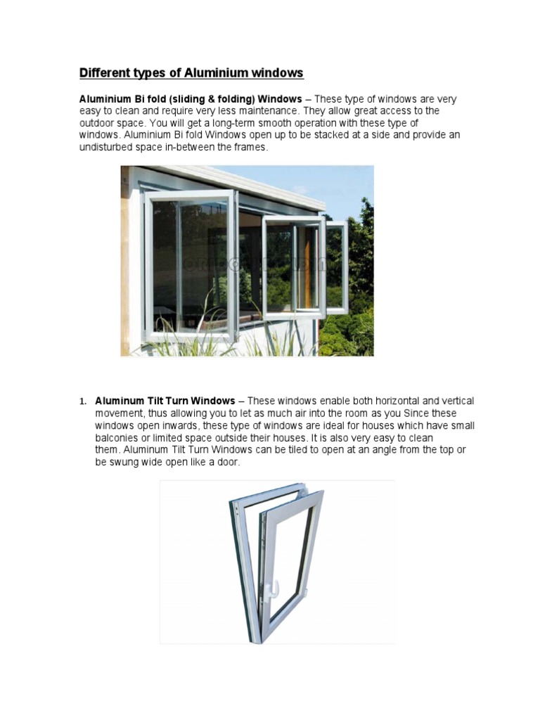 Different Types of Aluminium Windows: Aluminium Bi Fold (Sliding ...