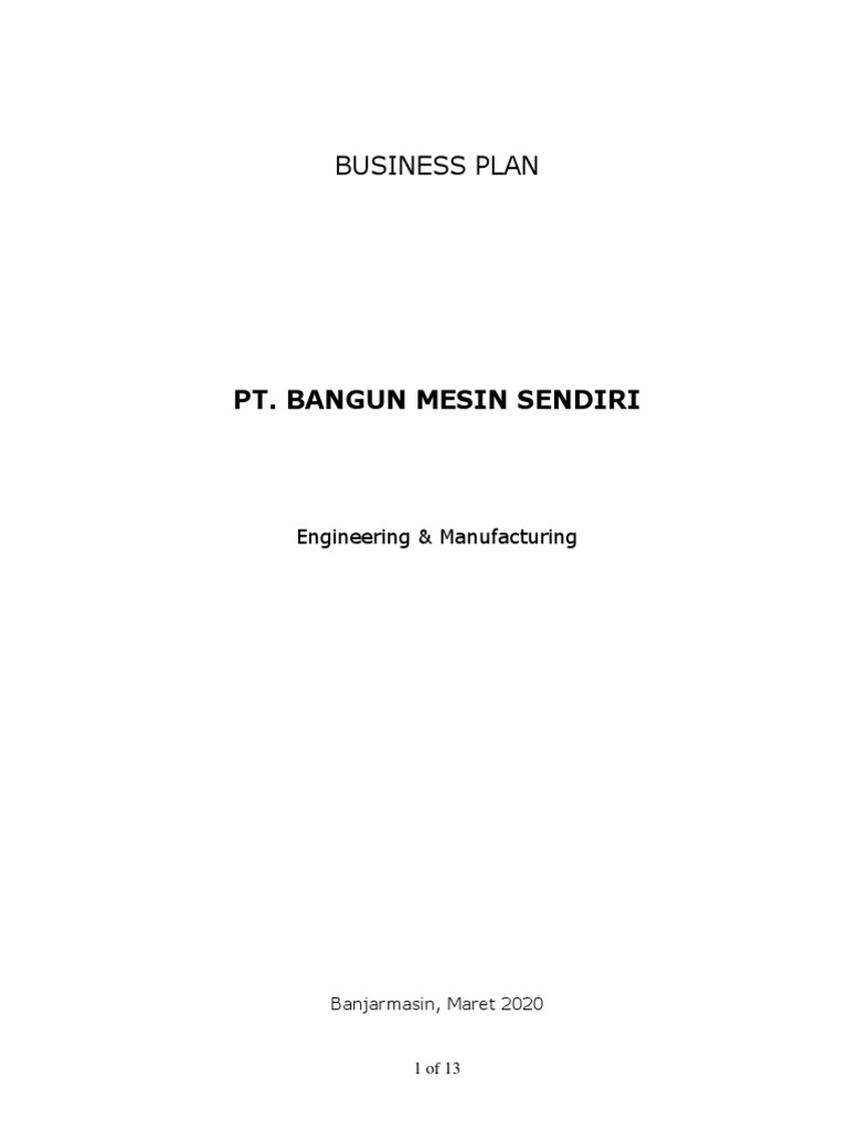 Business Plan Panel2020 | PDF | Bisnis | Komputer