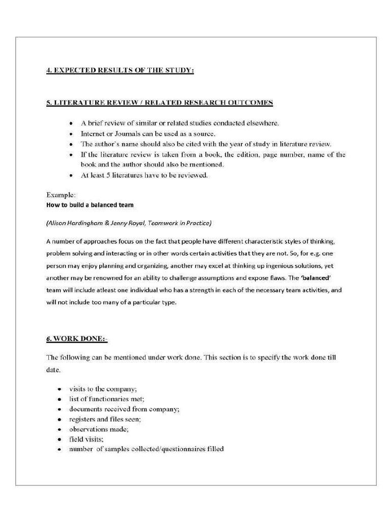 Synopsis Format For MBA Project PDF 3 | PDF