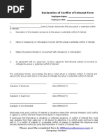(D) Employee Relationship Declaration Form | PDF | Conflict Of Interest ...