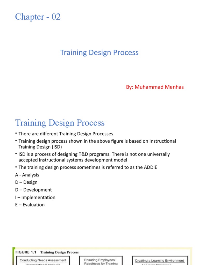 Chapter 2 Training Design Process | PDF